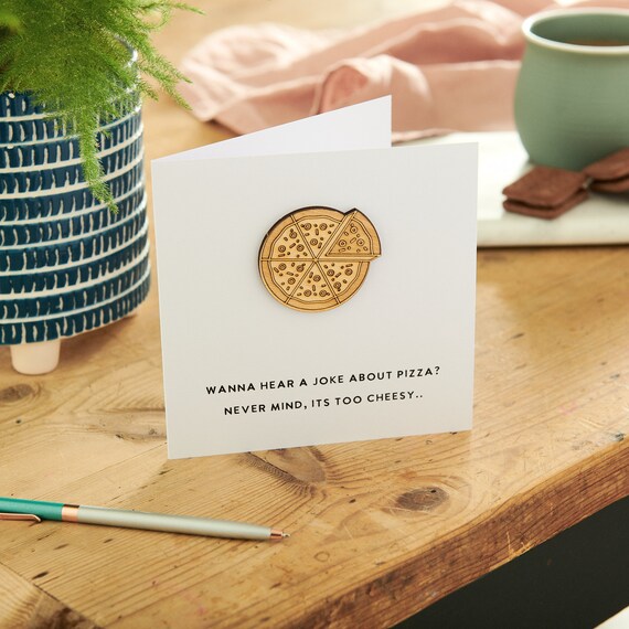 Wooden Keepsake Pizza Card | Etsy