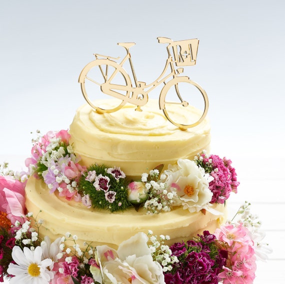 Personalised Bicycle Cake Topper | Etsy