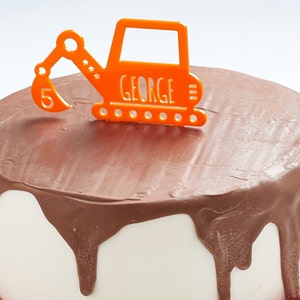 Personalized Digger Cake Topper - Etsy