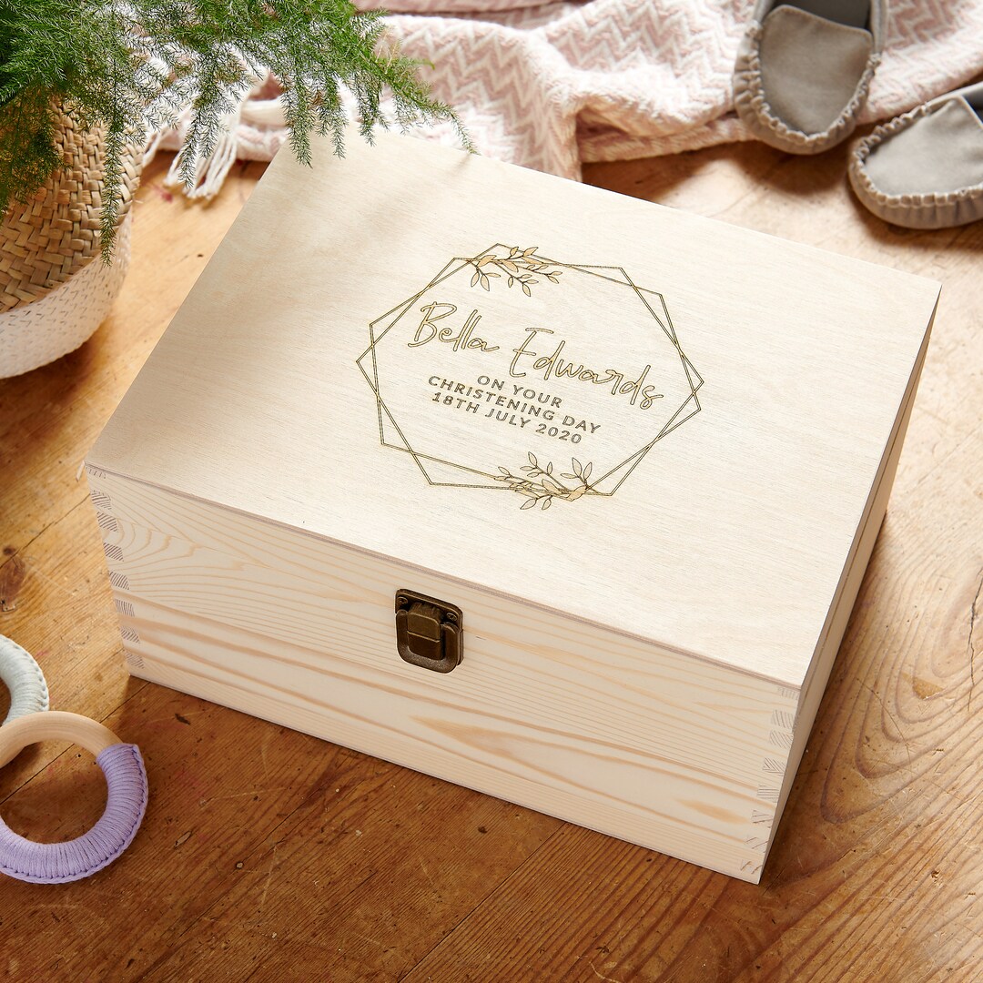 Personalised Keepsake Christening Box - Etsy