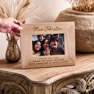 Personalised Teacher Wooden Picture Frame - Etsy