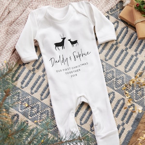 Personalised Baby's First Christmas Baby Grow - Etsy