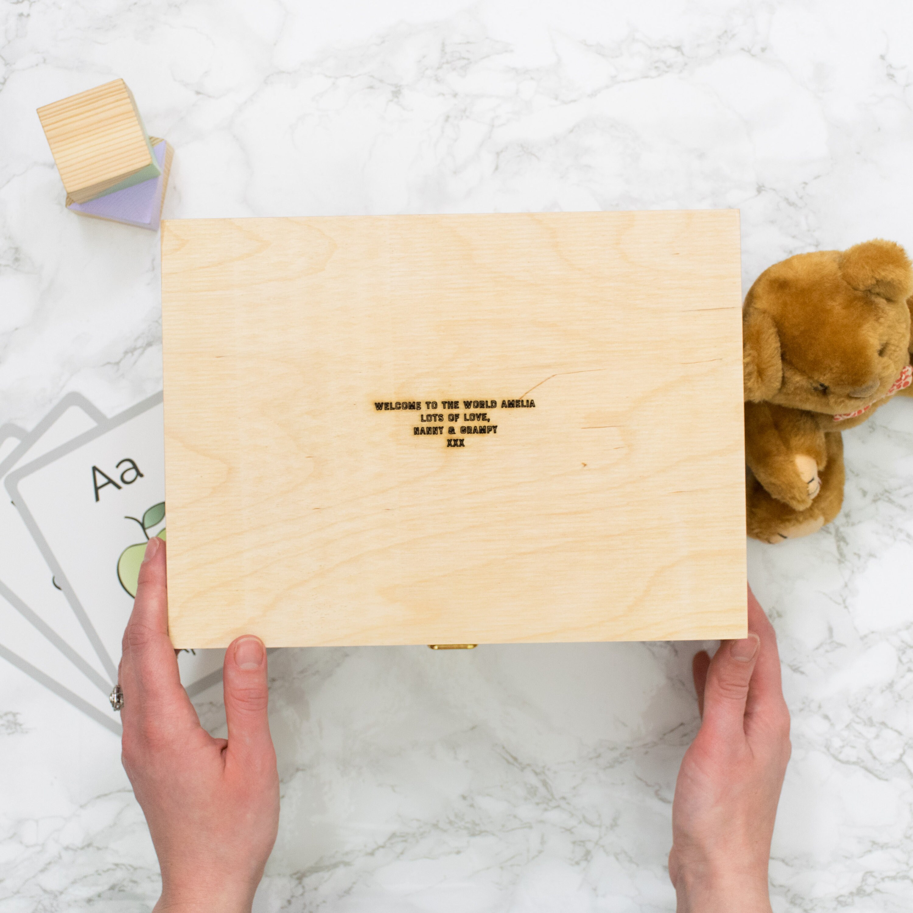 Botanical Initial Newborn Keepsake Box | Etsy