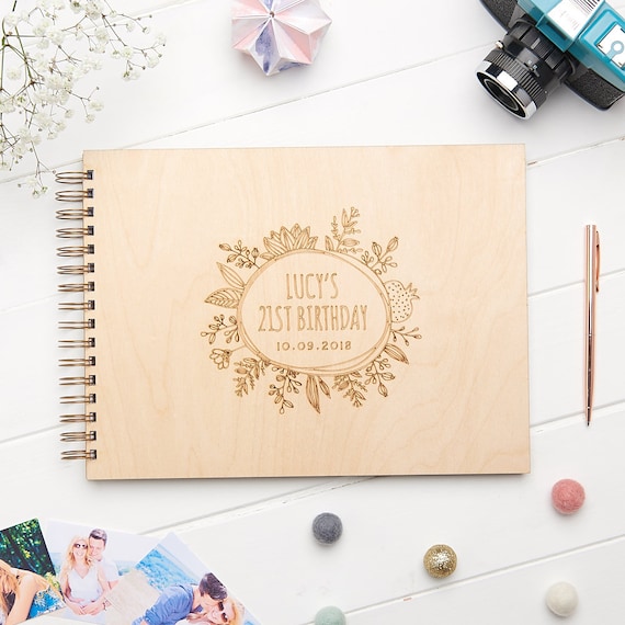 Personalised Floral Birthday Memory Book | Etsy