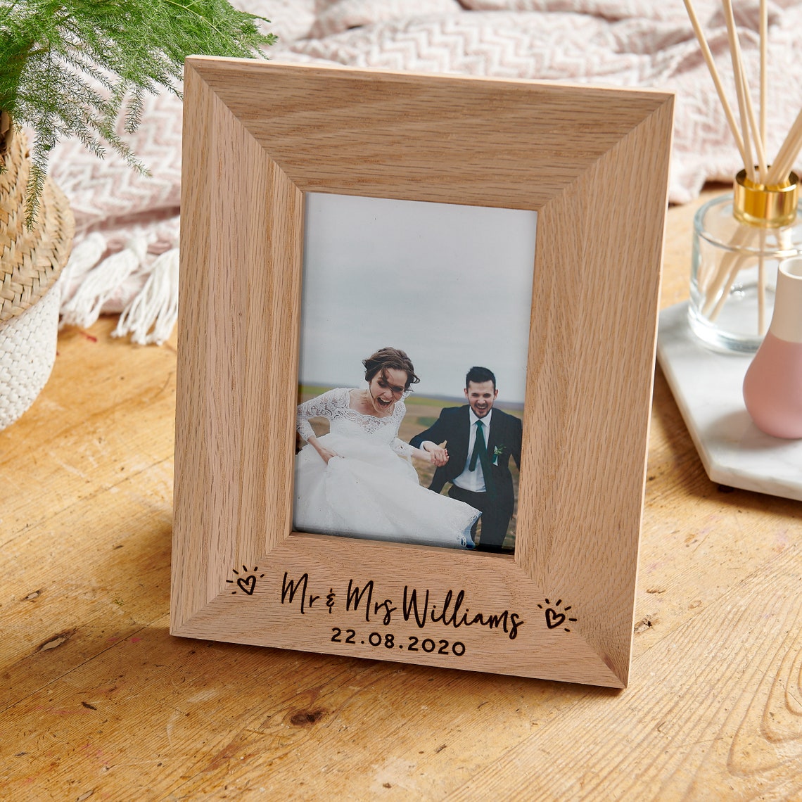 Mr And Mrs Wooden Photo Frame | Etsy