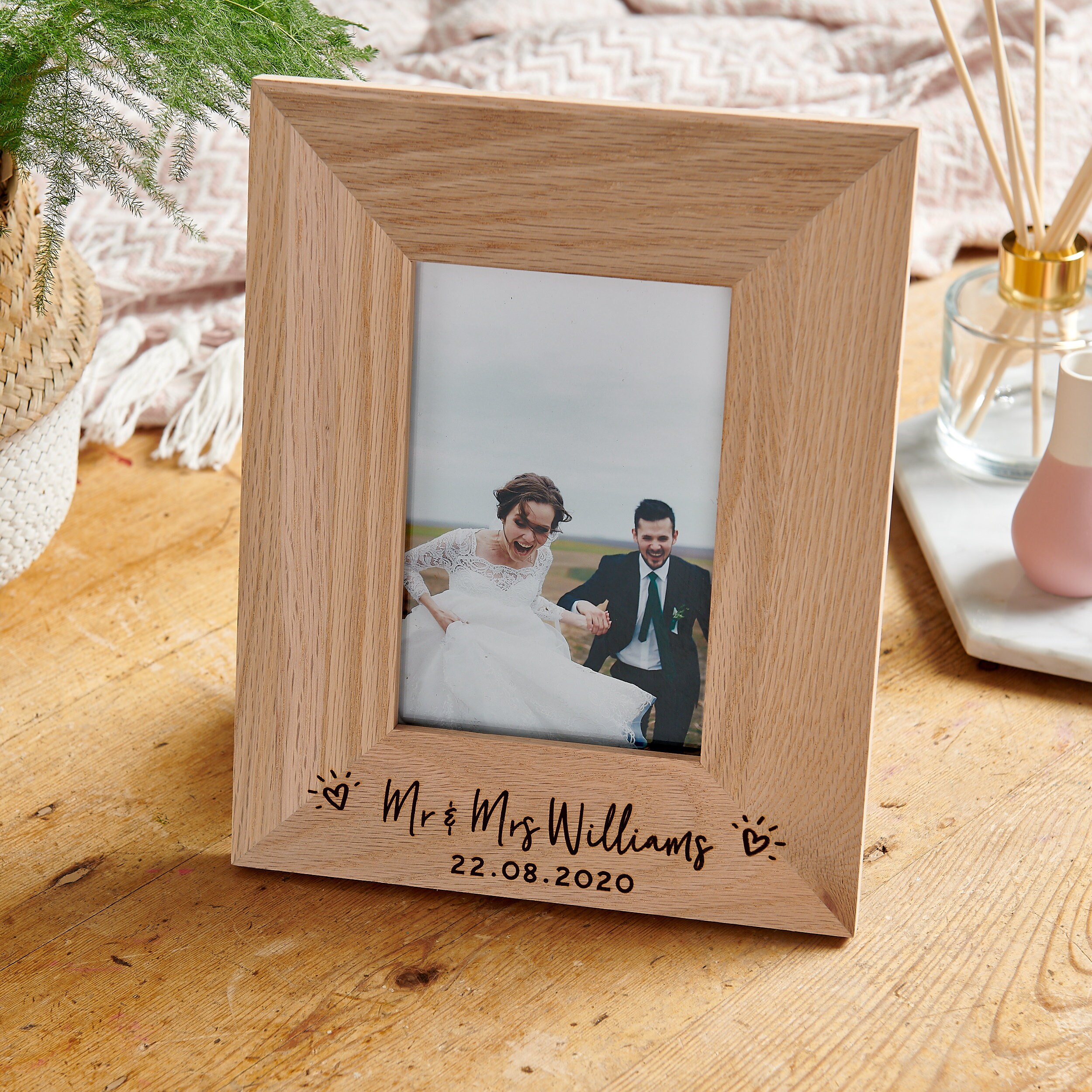 Mr And Mrs Wooden Photo Frame | Etsy