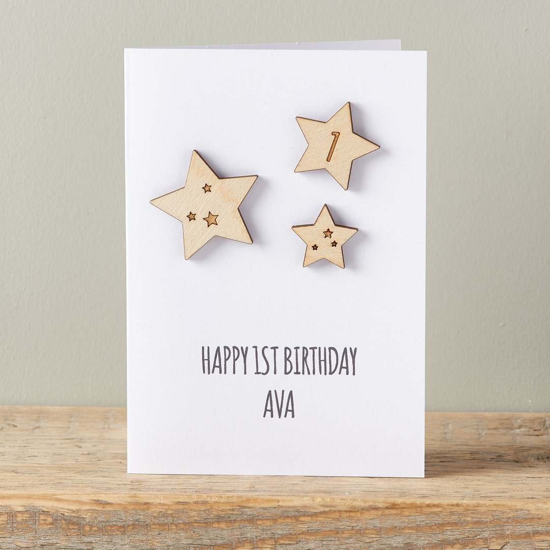 Personalized Birthday Star Card - Etsy