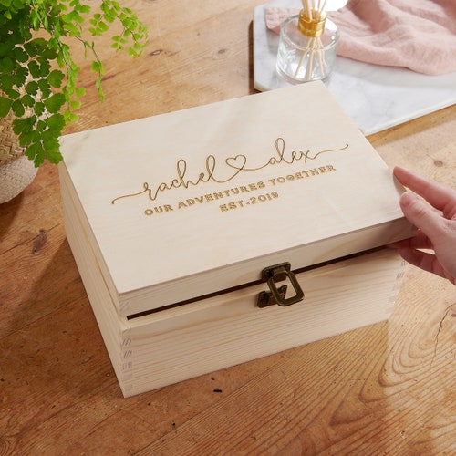 Personalized Wedding Keepsake Box for Couples Personalised - Etsy