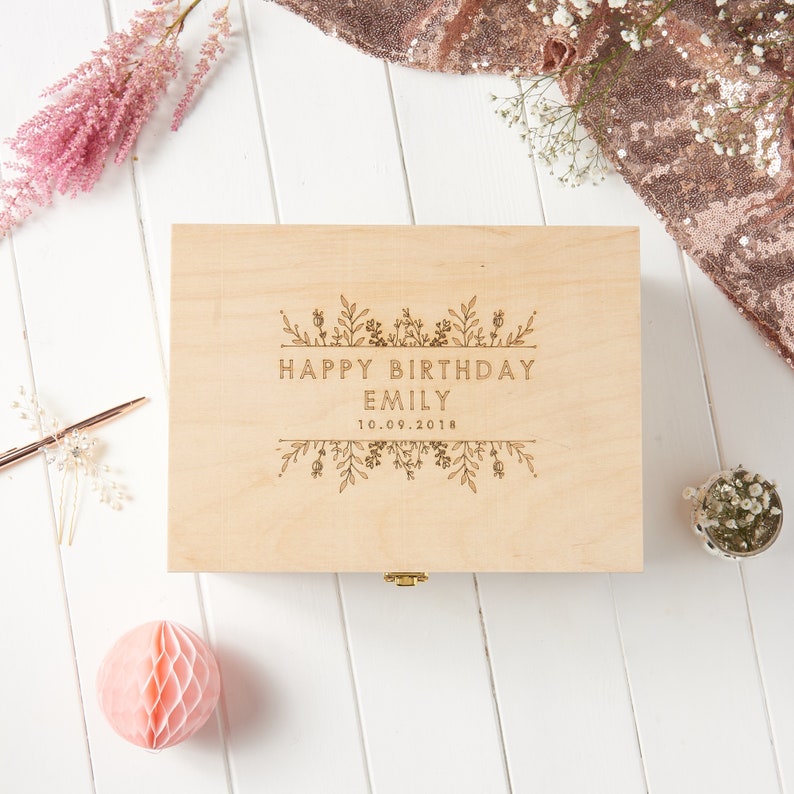 Personalised Birthday Keepsake Box - Etsy