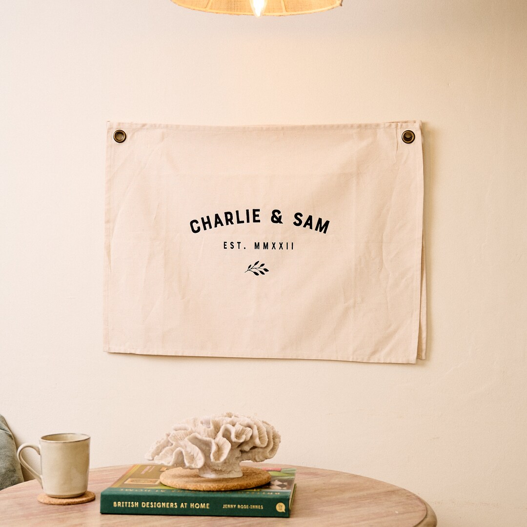 Personalised Wedding Linen Banner - Etsy