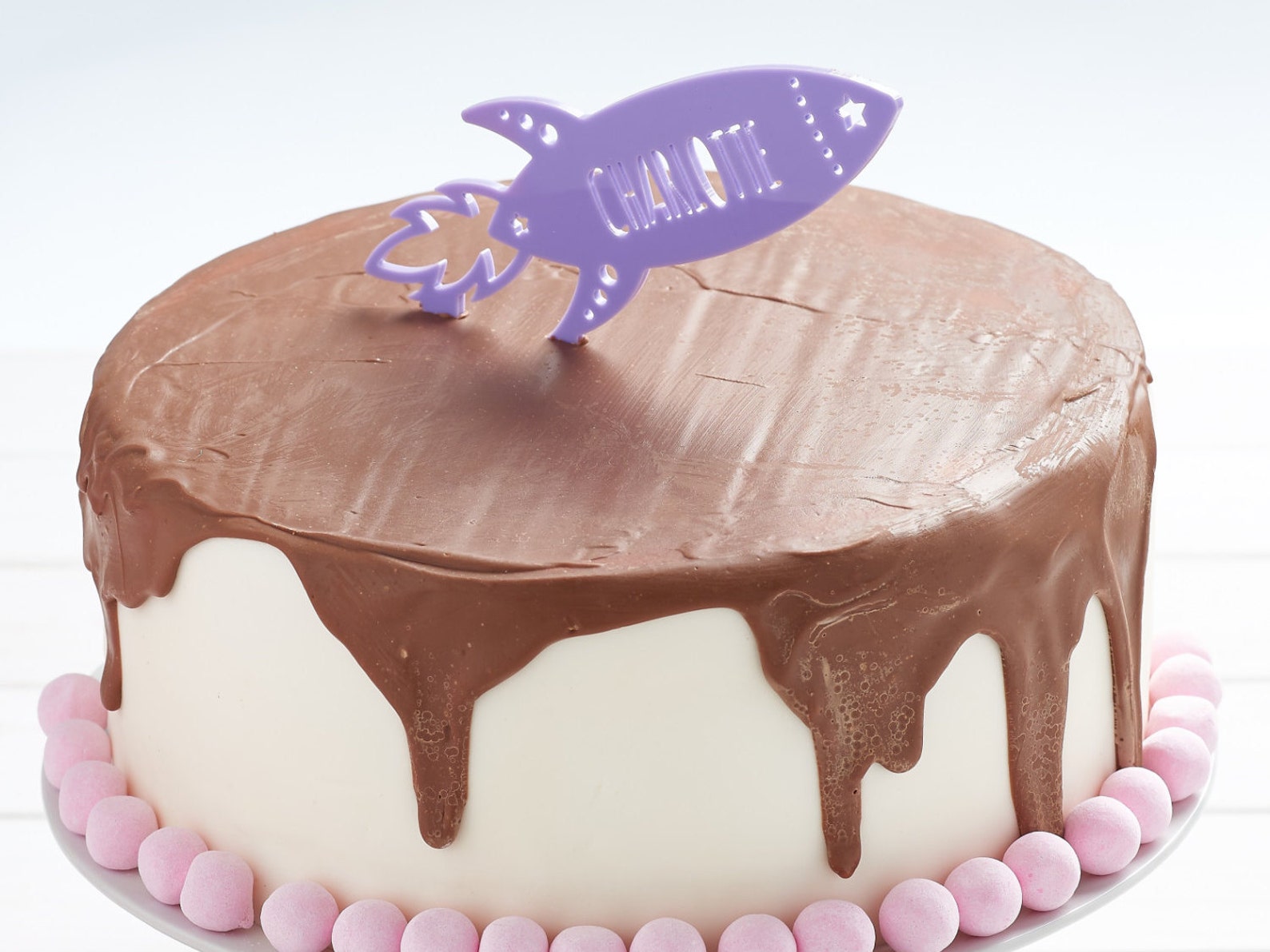 Personalized Space Rocket Cake Topper - Etsy