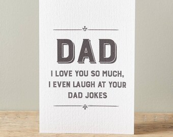 Funny Dad Jokes Card Pun Fathers Day Card Sarcastic Dad - Etsy
