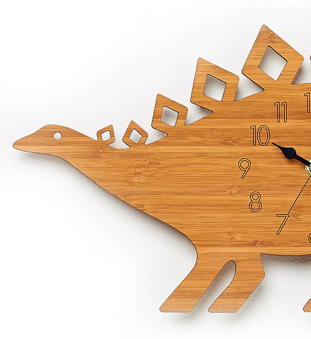Stegosaurus Modern Wall Clock | Etsy
