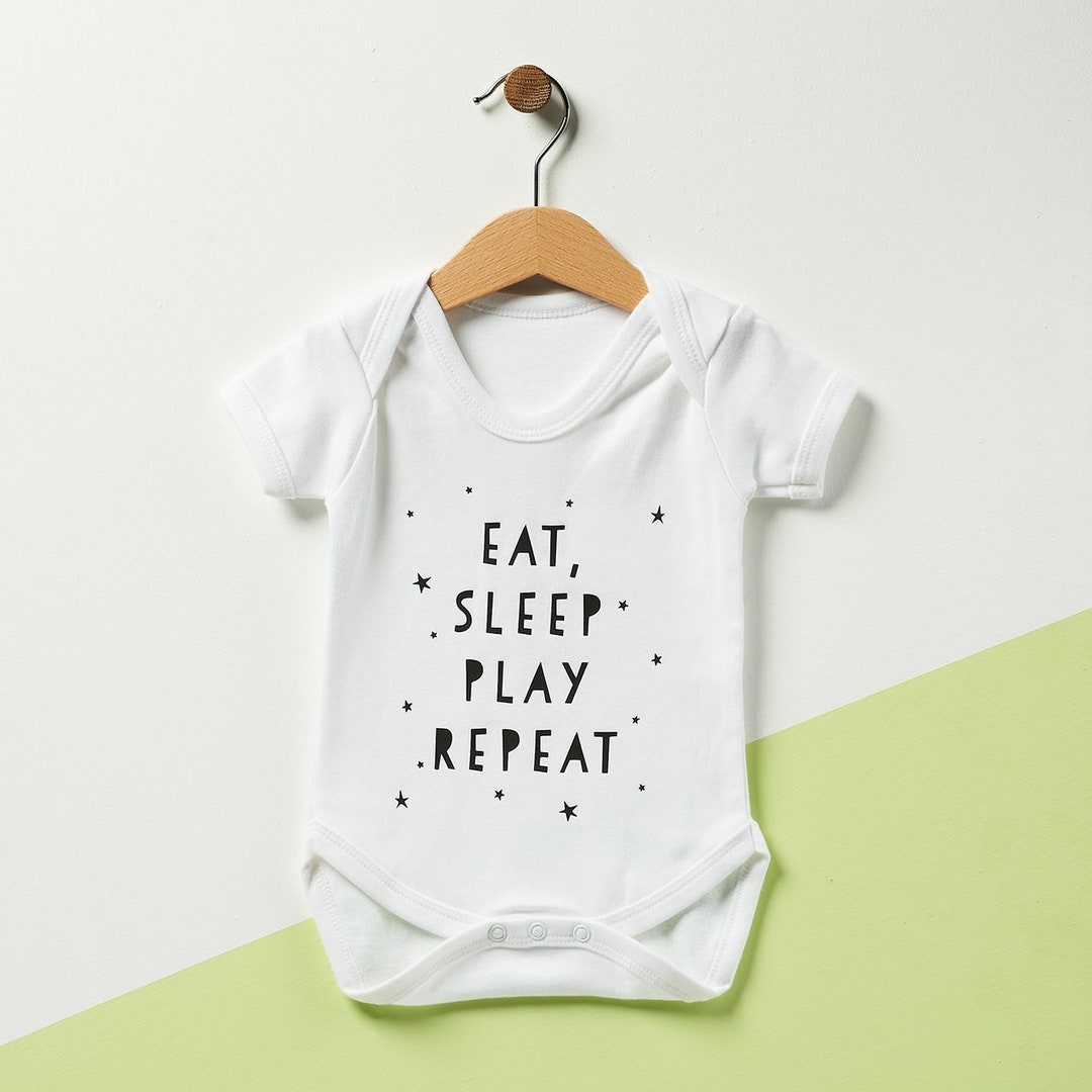Eat, Sleep, Play, Repeat Babygrow - Etsy