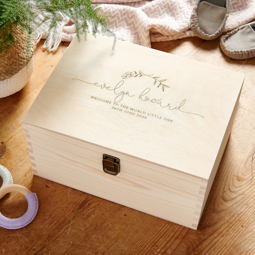 Personalised Baby Keepsake Box Floral Memory Box Baby Shower - Etsy