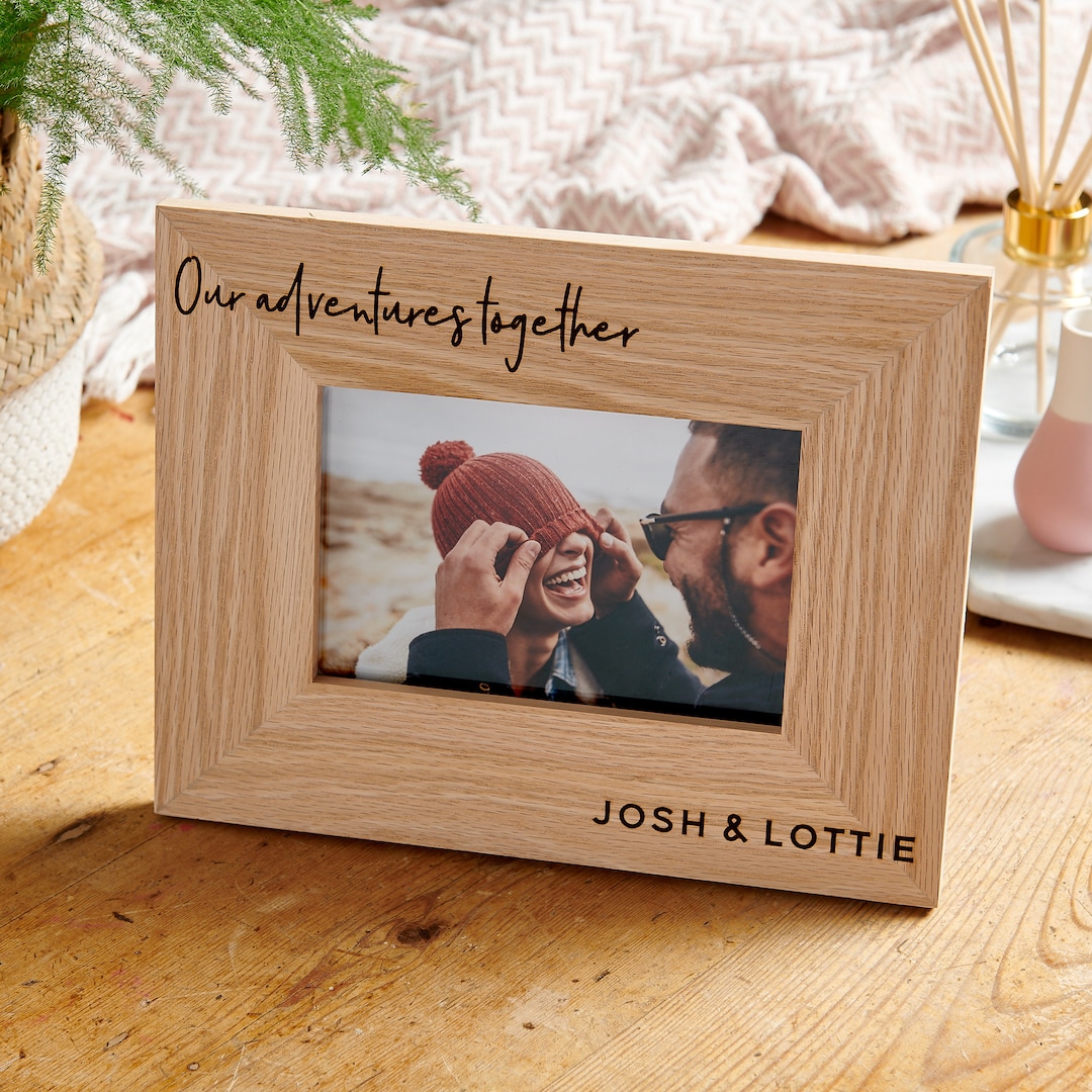 Our Adventures Together Wooden Personalised Frame - Etsy