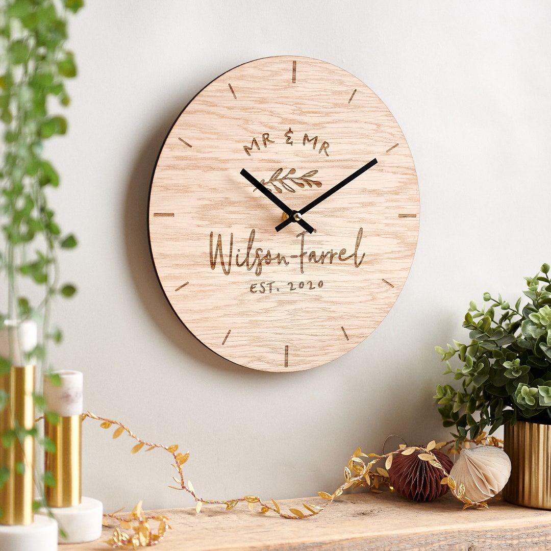Personalised Couples Anniversary Clock - Etsy