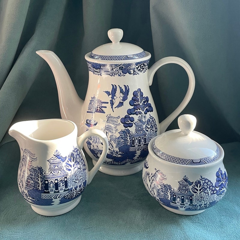 Blue Willow Tea Set - Etsy