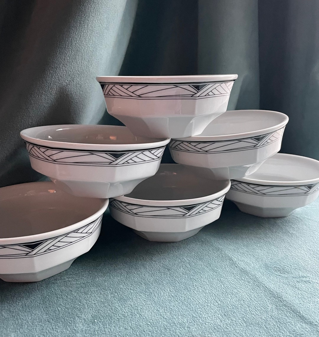 Vintage Studio Nova Synthesis Art Deco Style Black & White Abstract ...