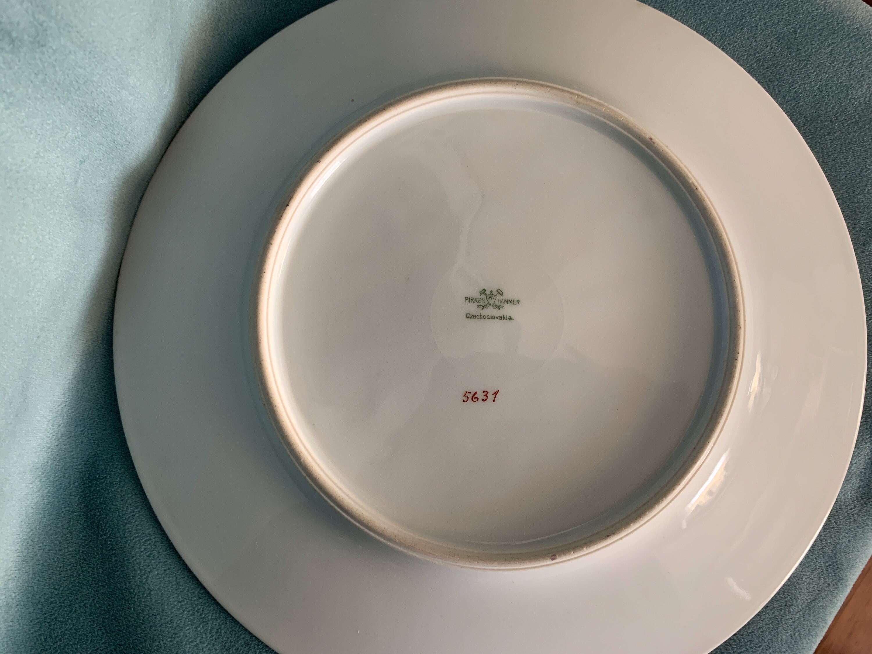 Vintage Pirkenhammer Czechoslovakia Porcelain Cabinet Plate Dinner ...