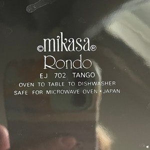 Vintage Mikasa Rondo Tango Lavender Floral on Black Appetizer, Salad or ...