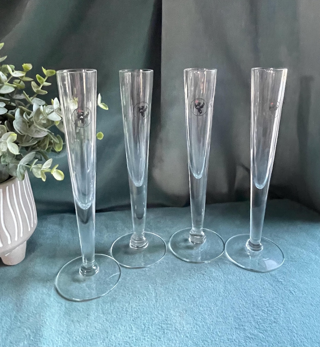 Wyborowa Vodka Black Knight on Horse Fluted Cordial Glasses Set of 4 - Etsy