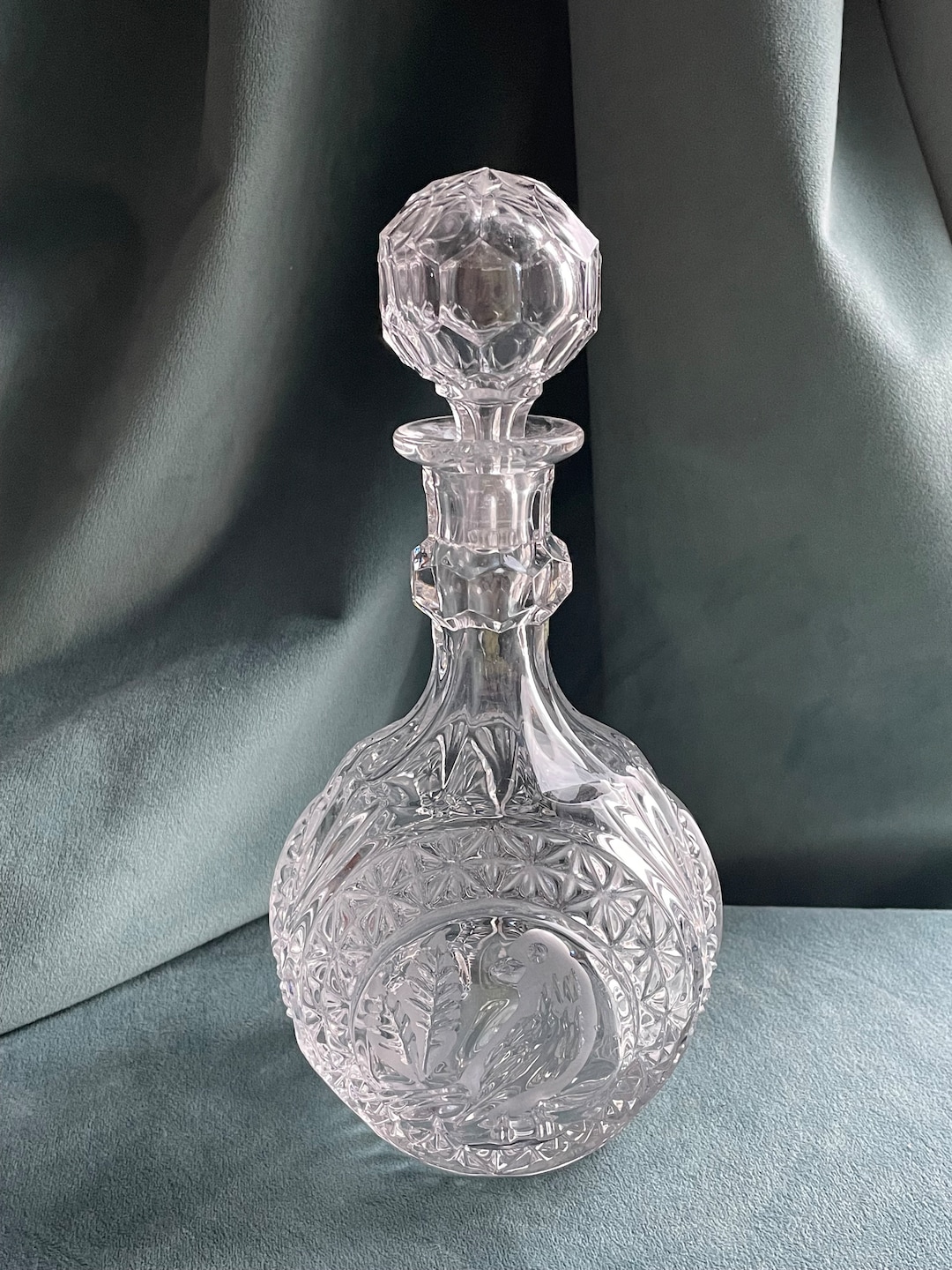 Vintage Hofbauer Byrdes Collection Crystal Decanter With Stopper ...