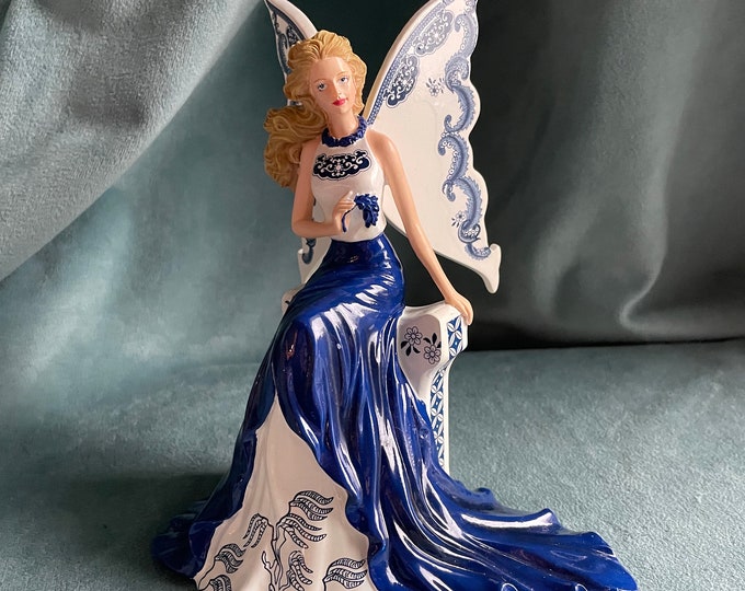Magic of Blue Willow "allure of the Graceful Willow" Angel Figurine by ...
