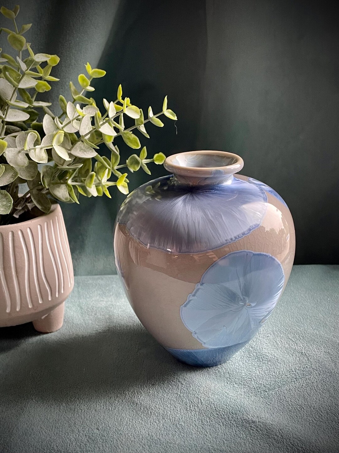 Vintage Louise Reding Ceramic Studio Art Pottery Crystalline Bud Vase ...
