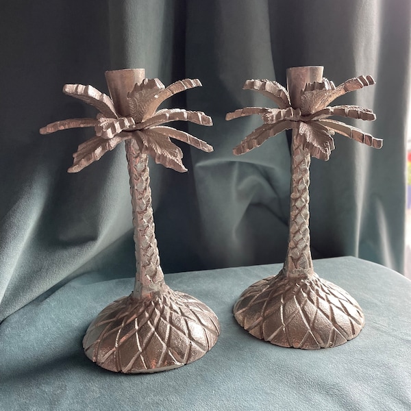 Metal Palm Tree Candle Holders - Etsy