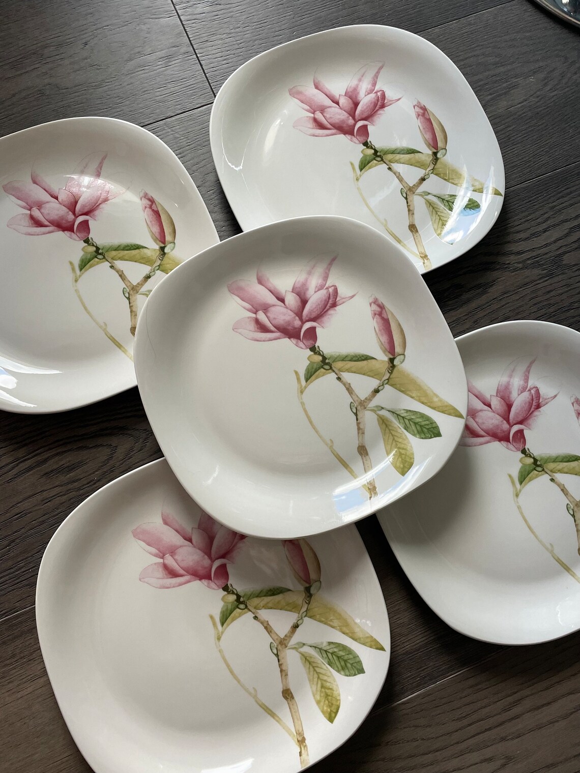 Vintage Thomson Pottery Magnolia Ceramic Dinner Plates Set of 5 - Etsy