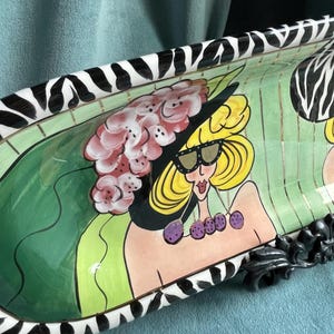 Vintage SWAK Lynda Cornielle Aunt Gertie Long Oval Ceramic Serving or ...