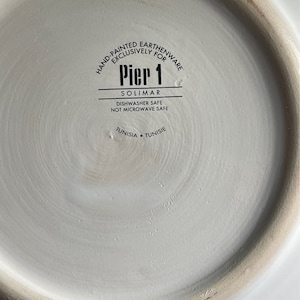 Pier 1 Solimar Hand Painted Earthenware Dinner Plates Set of 4 - Etsy