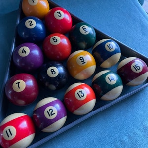 Vintage Hyatt Cast Phenolic Resin Pocket Billiard Pool Balls by Albany ...