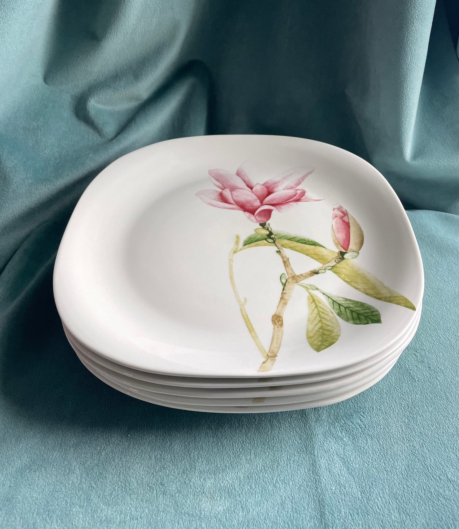 Vintage Thomson Pottery Magnolia Ceramic Dinner Plates Set of 5 - Etsy