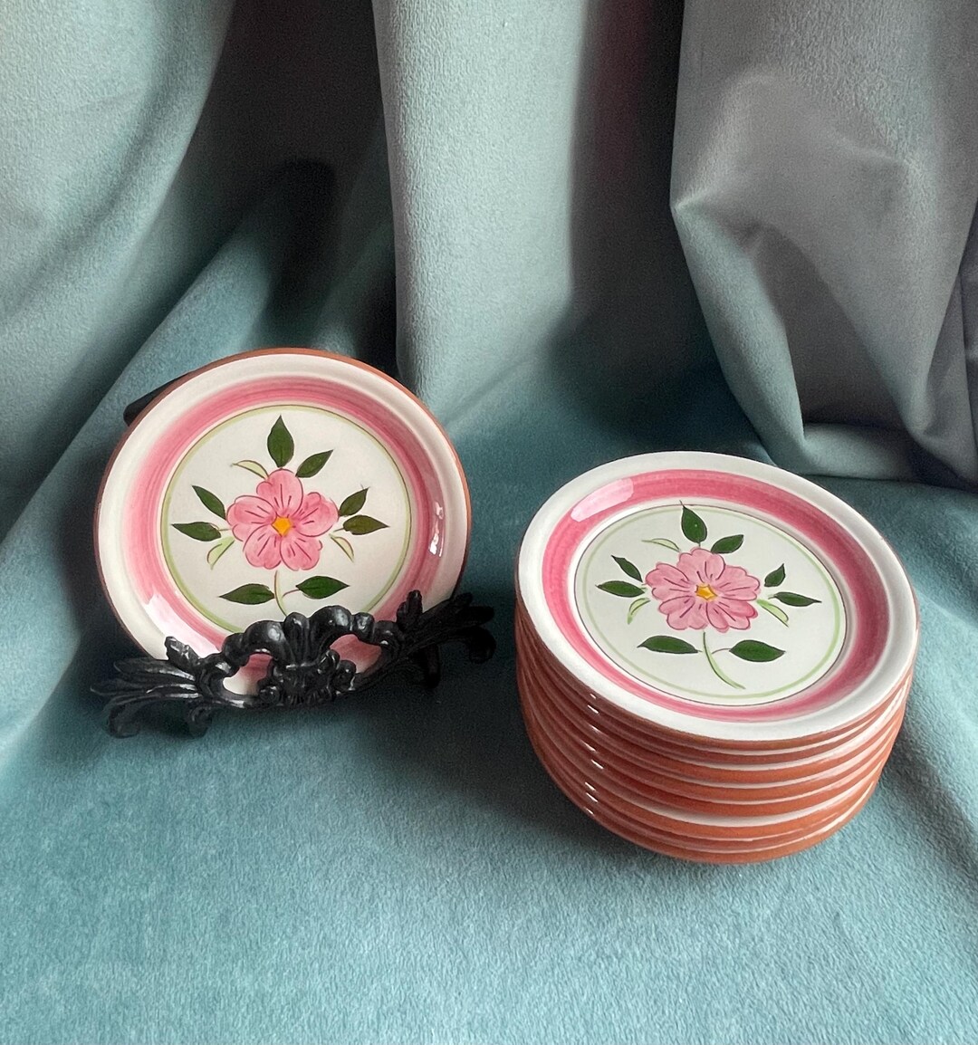 Vintage Stangl Pottery Mid Century Wild Rose Small Tidbit or Tapas ...