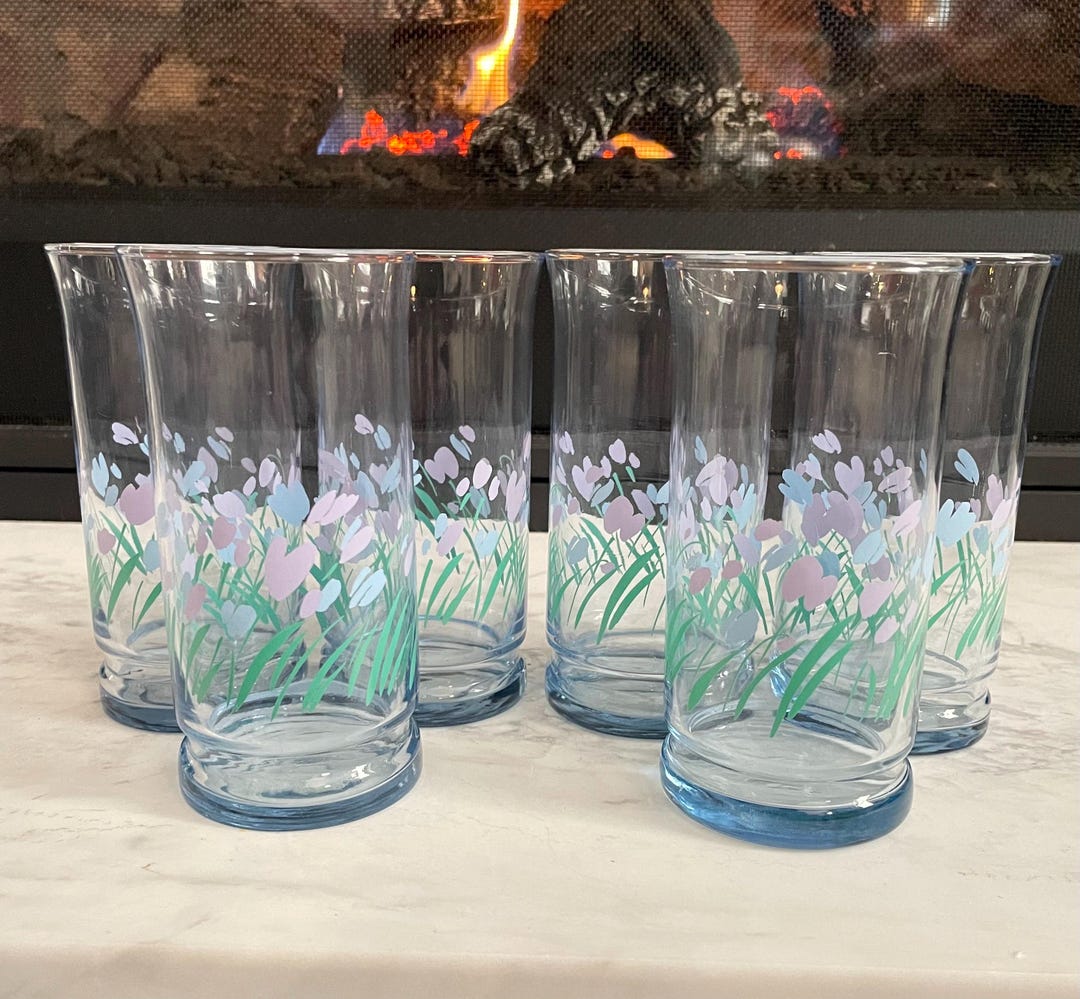 Vintage Libbey Collette Spring Tulip Tumbler Glasses Set of 6 - Etsy