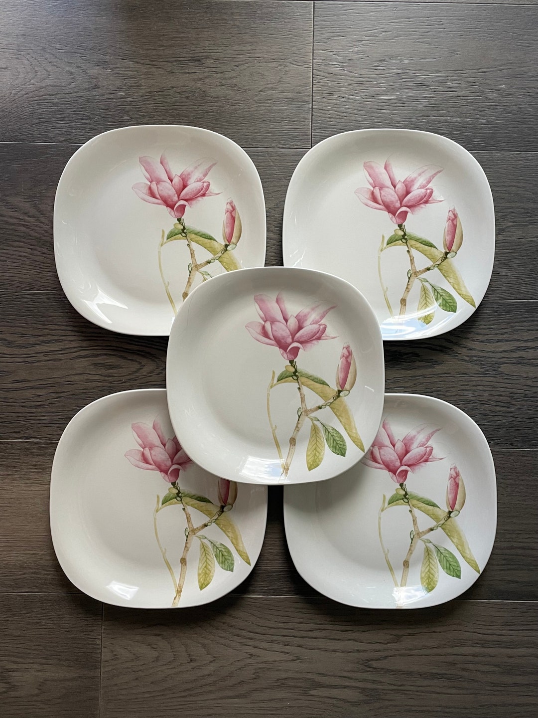 Vintage Thomson Pottery Magnolia Ceramic Dinner Plates Set of 5 - Etsy