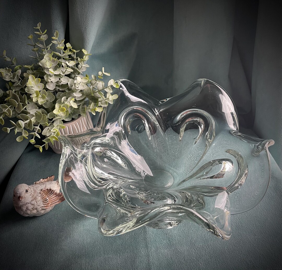 Murano Flower Shaped Art Glass Centerpiece Bowl - Etsy