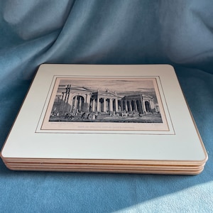 Vintage Scenes From Dublin Pimpernel Art Print Cork Backed Placemats Set of 6 - Etsy