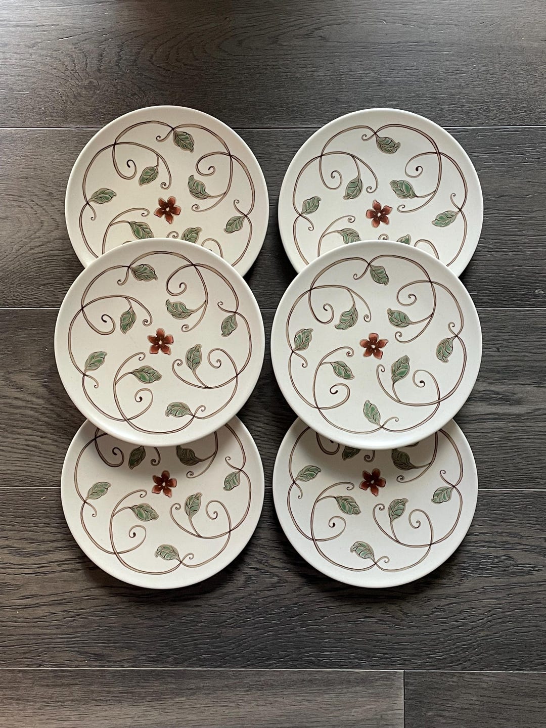 Vintage Pfaltzgraff Mission Flower Coupe Salad Plates Set of 6 - Etsy