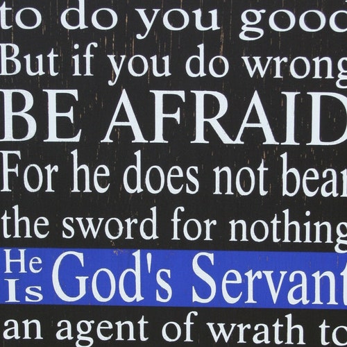 Police Bible Verse Gift for Police Officer Romans 13:4 Police | Etsy