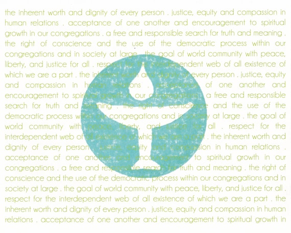 UU Principles and Purposes Chalice / 8x10 Print | Etsy