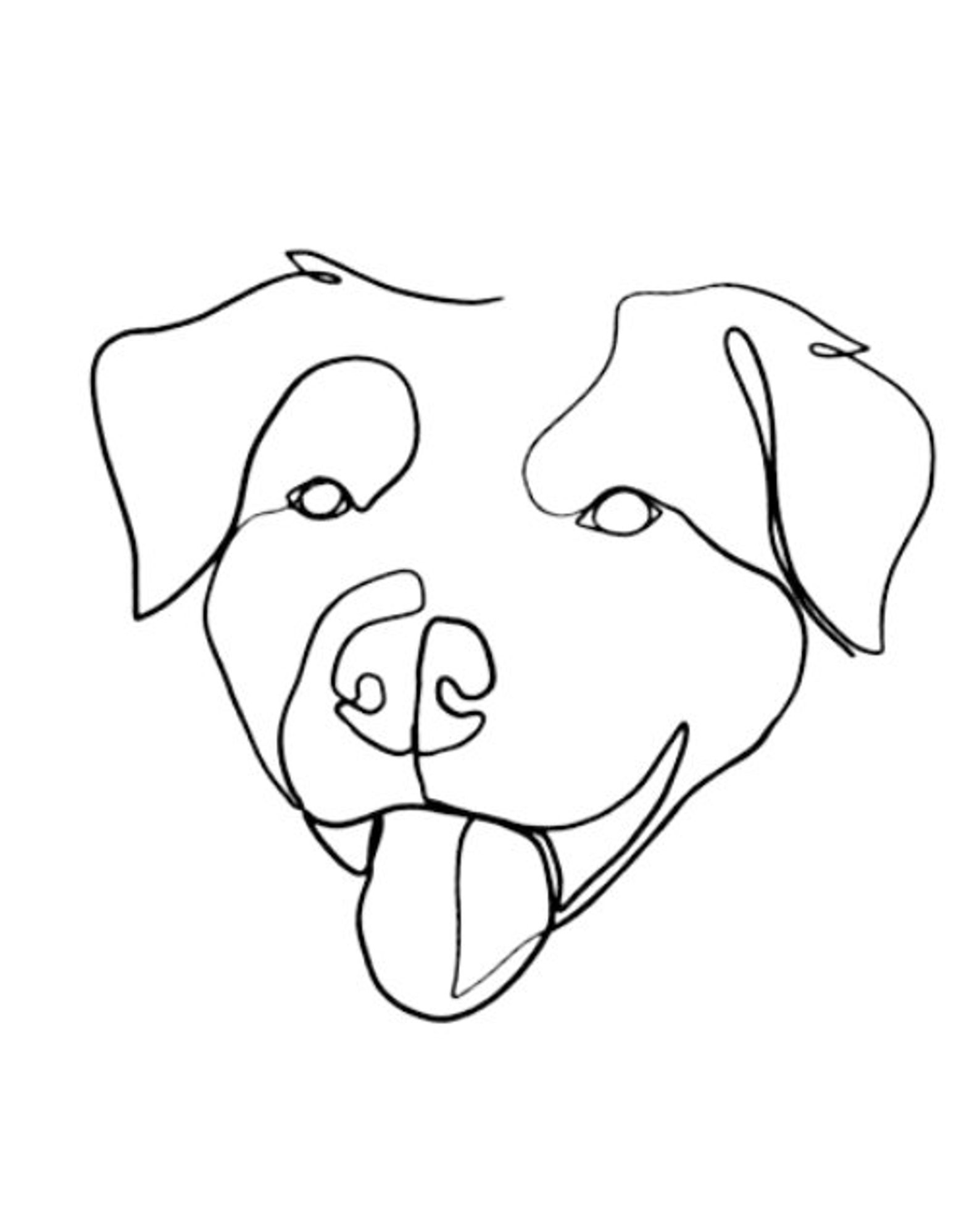 Custom Pet Line Art Portraits and Tattoo Design - Etsy