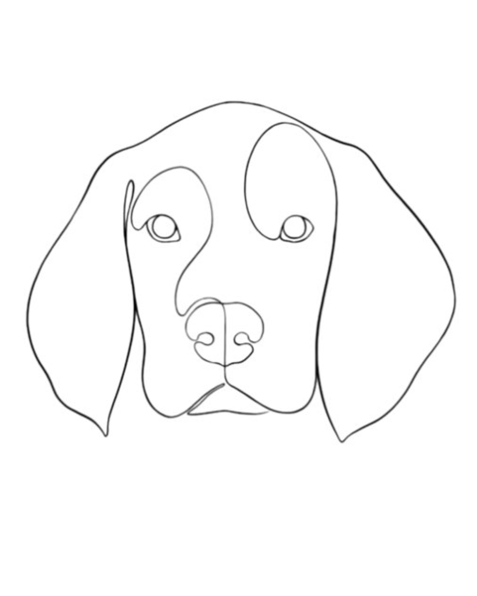 Custom Pet Line Art Portraits and Tattoo Design - Etsy