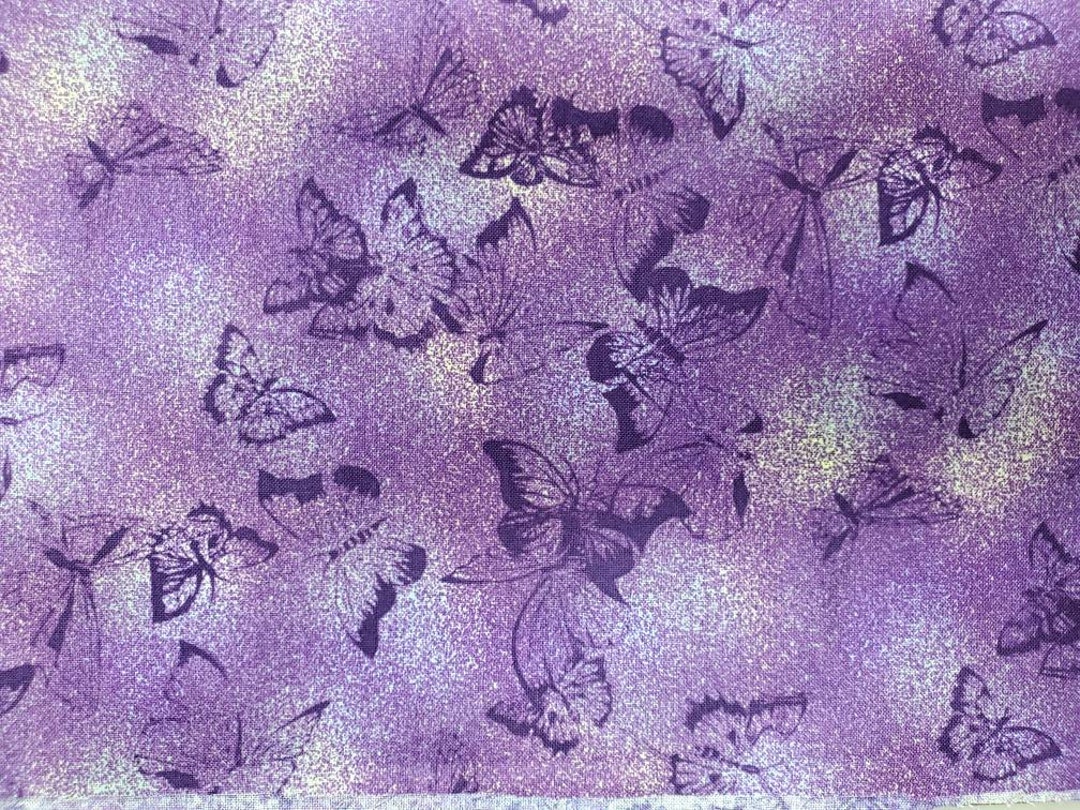 Mottled Purple With Purple Outlines of Butterfly Butterflies Scattered ...