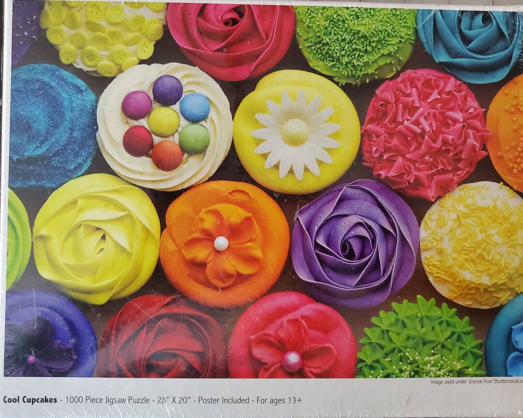 Colorful Fun Rainbow Variety Cupcakes Jigsaw Puzzle. Great Gift for ...
