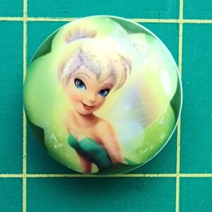 Round Tinker Bell Thick Glossy Domed Button. Nice Detail. 2 Fun ...