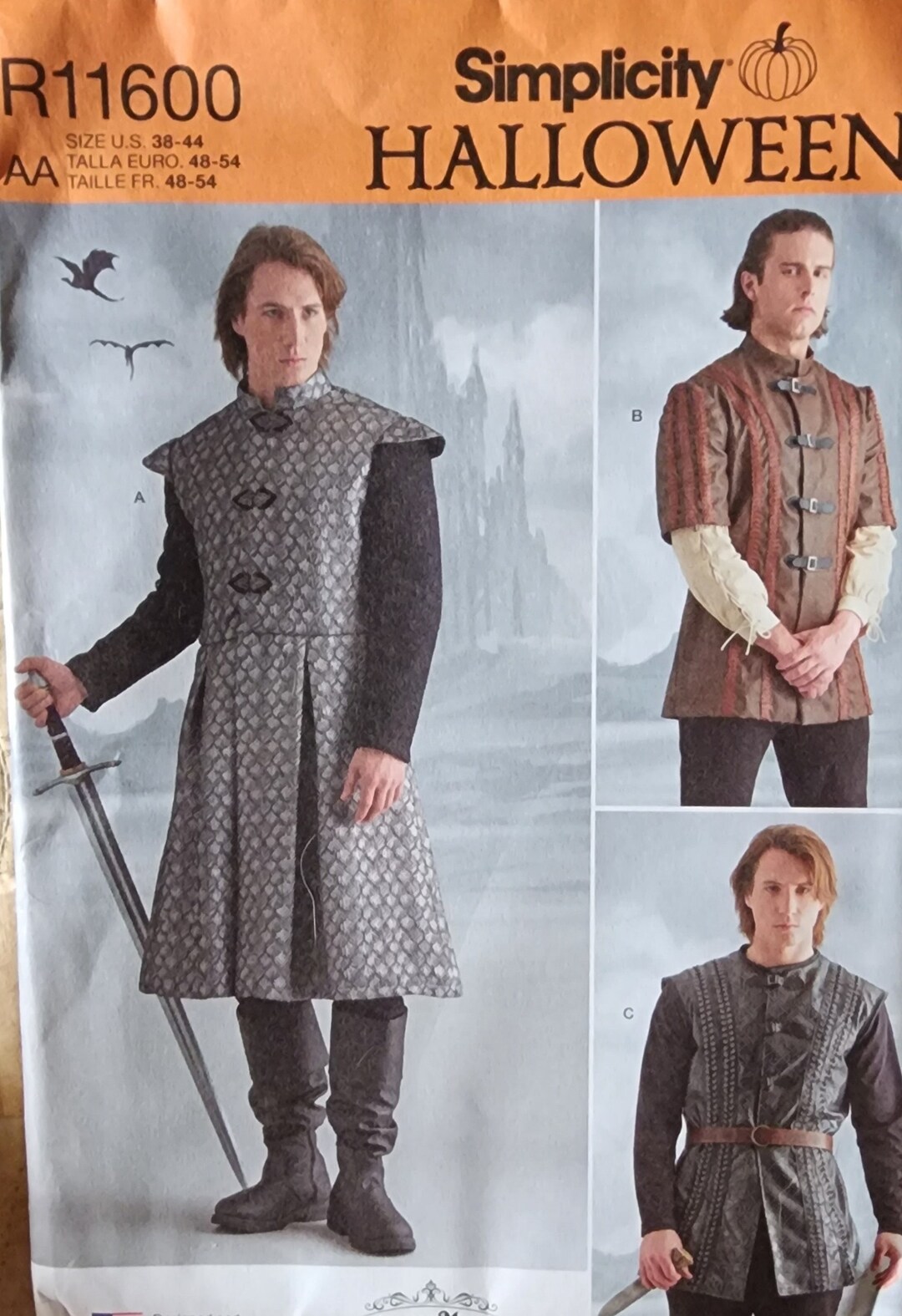 Simplicity, Men's Pattern #R11600 AA. Sizes 38-44. Theater Modeste ...