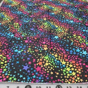 Pre-cut, PLEASE Read Description. Bold Black Rainbow Stars With Silver ...